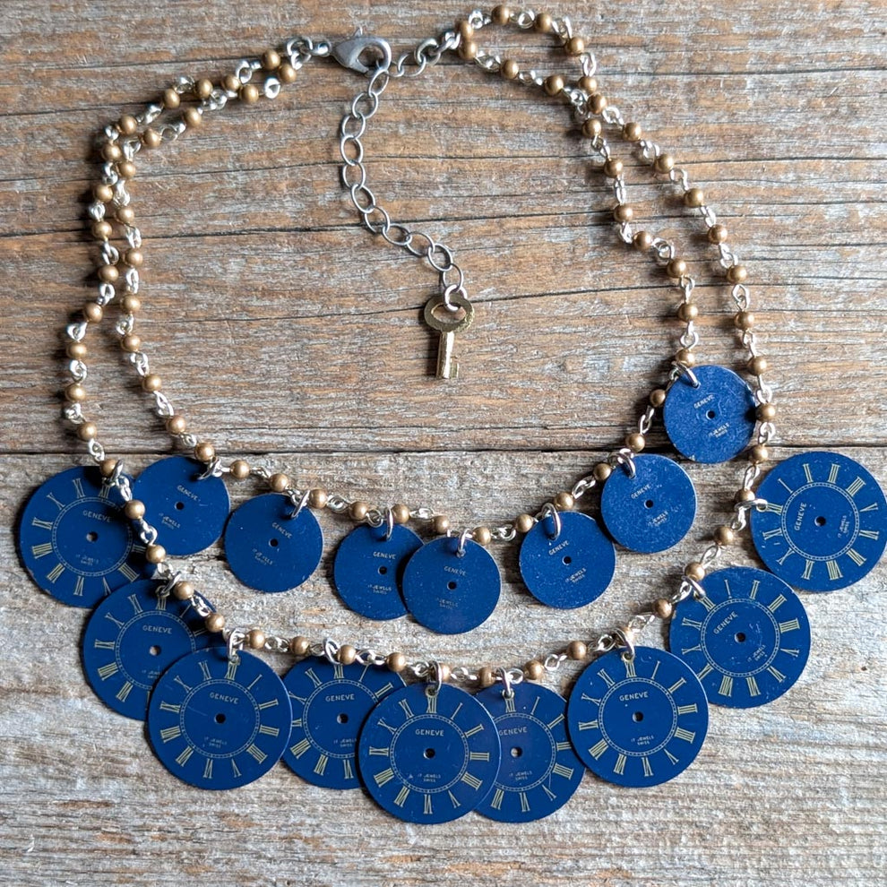 Vintage Watch Dial Necklace - The Blue Hour – Christine Stoll | Altered ...